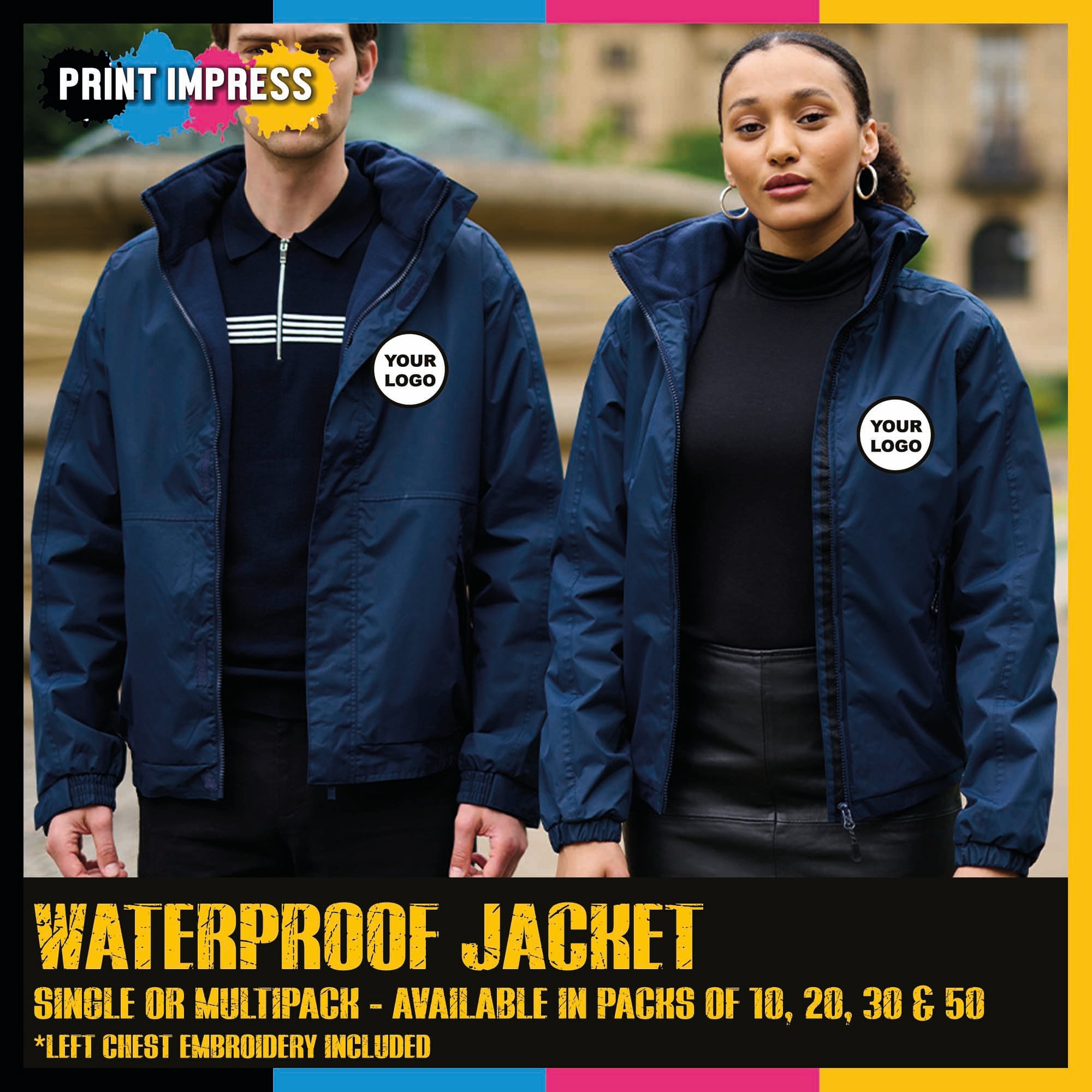 Workwear Waterproof Jacket | Logo Embroidery Included | Branded Uniform
