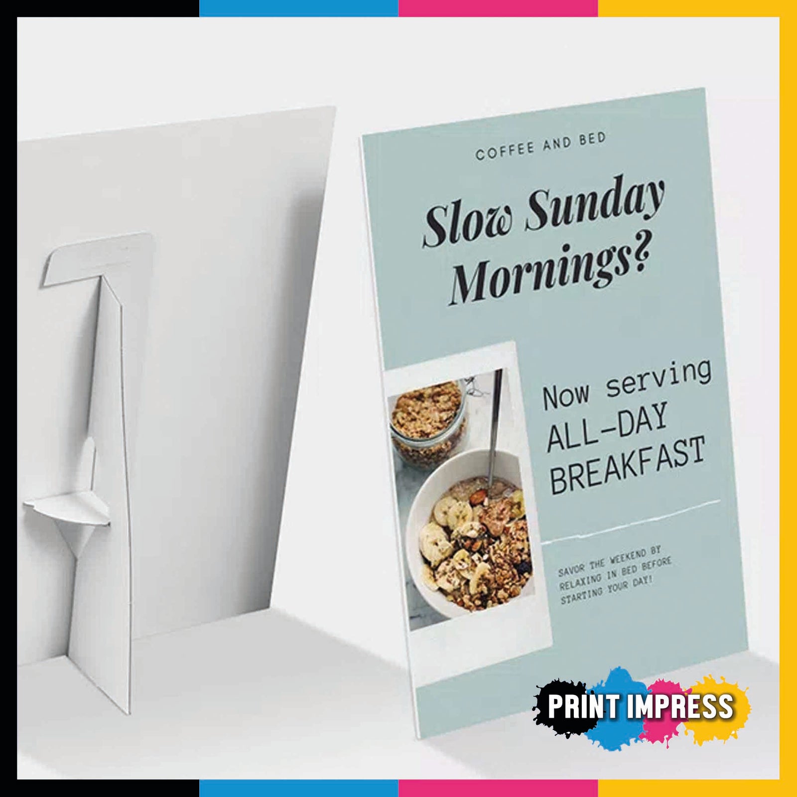 A4 Strut Cards | Table and Countertop Freestanding Display